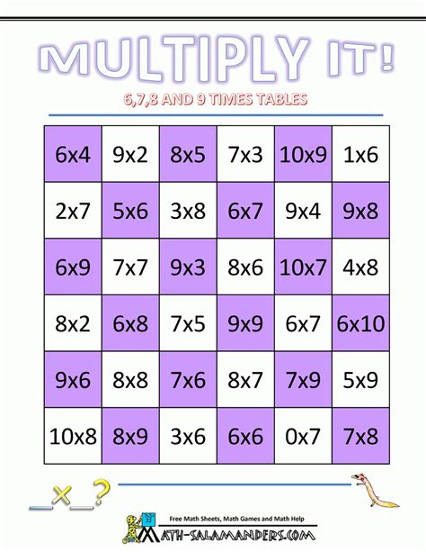 Math Games 4th Grade Multiplication