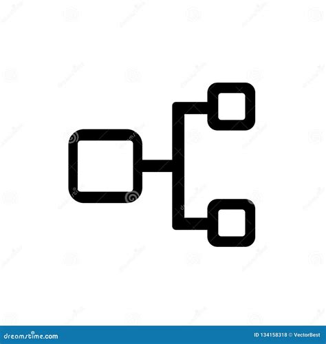 Hierarchical Structure Icon Vector Sign And Symbol Isolated On White Background Stock Vector