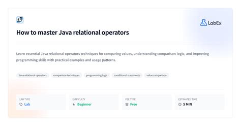How To Master Java Relational Operators Labex