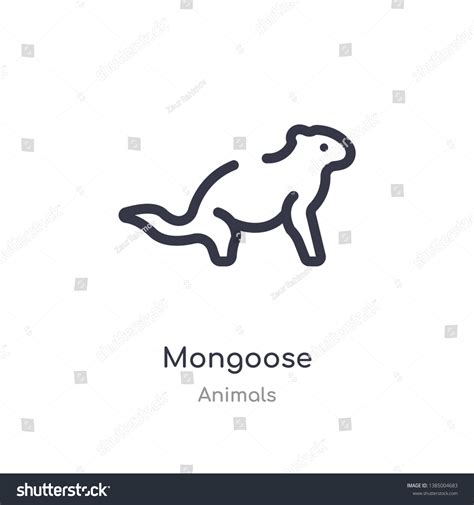 Mongoose Outline Icon Isolated Line Vector Stock Vector (Royalty Free ...