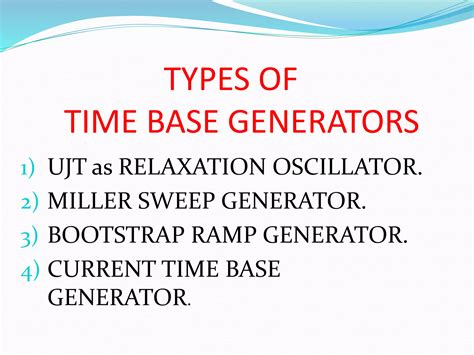 Types Of Time Base Generators Pptx