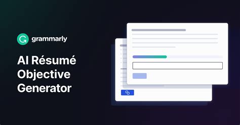 AI Résumé Objective Generator