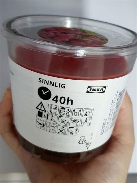 Ikea Sinnlig Raspberry Scented Candle Furniture And Home Living Home