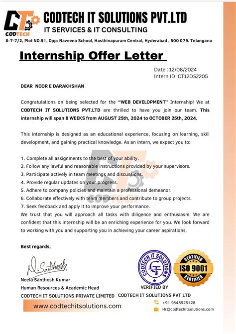 Noor E Darakhshan On Linkedin Codtech Web Internship