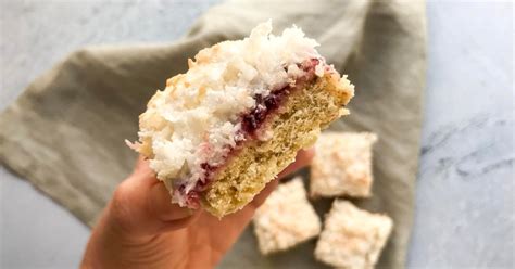 Vegan Coconut Raspberry Slice Wandering Wafflehands