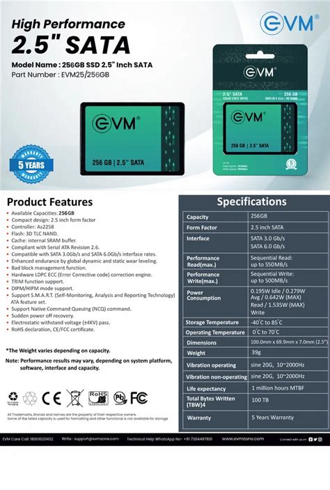 EVM 256GB SATA SSD At 1699 Piece Solid State Drive Ssd In New Delhi ID 2852107971791