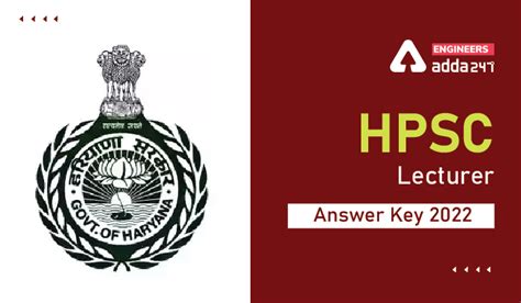 Hpsc Lecturer Answer Key 2022 Download Official Hpsc Lecturer Answer