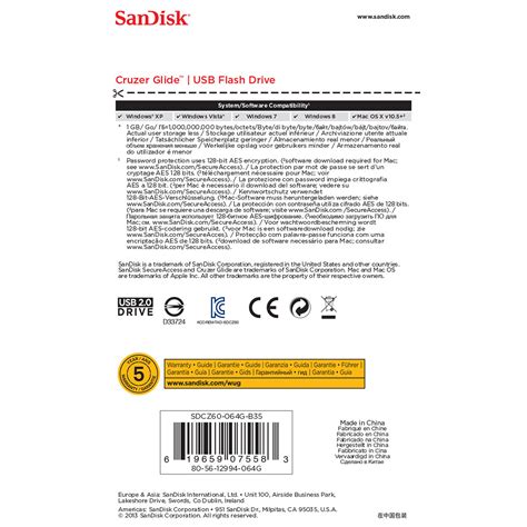 Sandisk Cruzer Glide Usb 20 Nøkkel 64 Gb 189 Kr Gratis Frakt