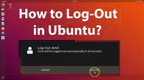 How To Log Out In Ubuntu Via Terminal Youtube