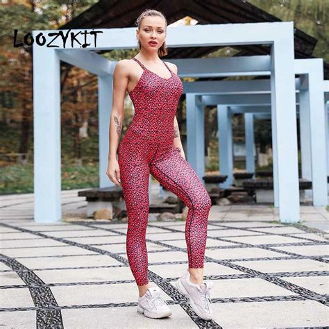 Loozykit женский сексуальный комбинезон для йоги штаны пуш ап