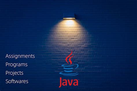 develop java assignments projects and software for you by psameera