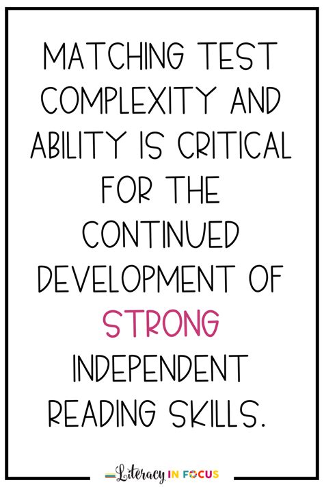 text complexity pin1 literacy in focus