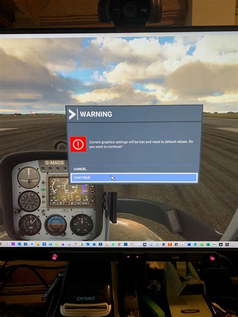 Msfs Warning About Resetting Graphics Settings Hardware Peripherals