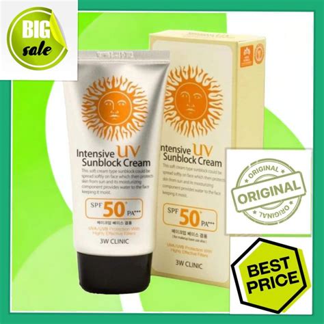100 Original Intensive Uv Sunblock Cream Spf 50 Lazada