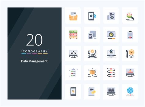 20 Data Management Flat Color Icon For Presentation 17503610 Vector Art At Vecteezy
