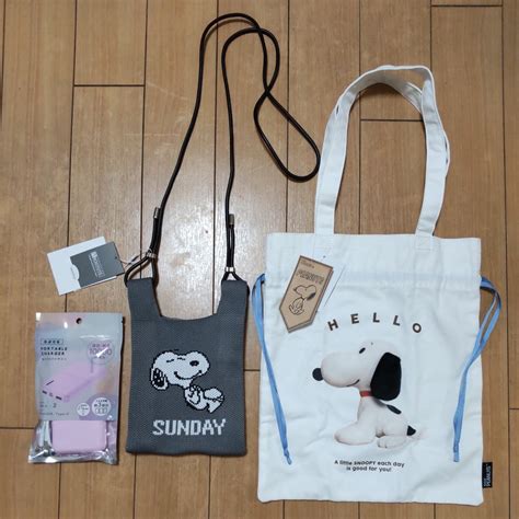 【未使用】新品 スヌーピー ルートート バッグ グッズ 3点セット Snoopy Rootote モバイルバッテリーの落札情報詳細