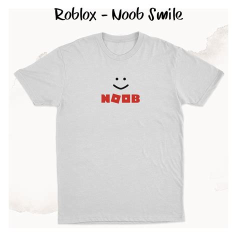 เสื้อยืด พิมพ์ลาย Roblox Noob Smile Game Shopee Thailand