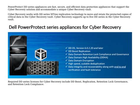 Dell Powerprotect Dd Series Appliances For Cyber Recovery Dell