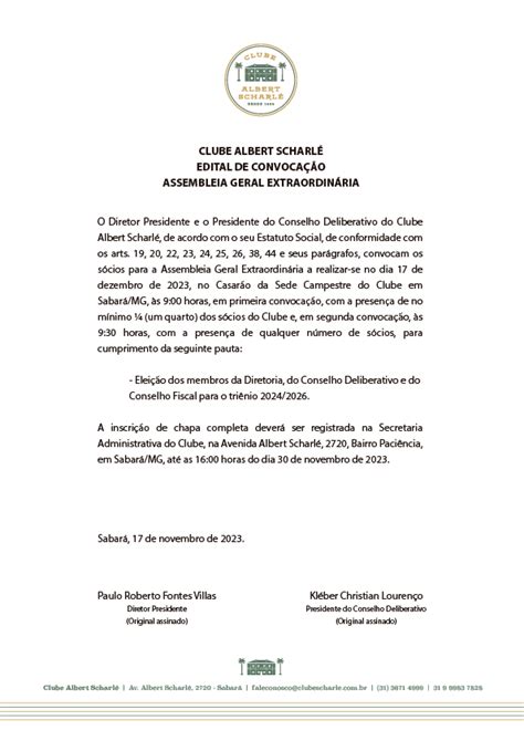 Edital De ConvocaÇÃo EleiÇÕes 2023