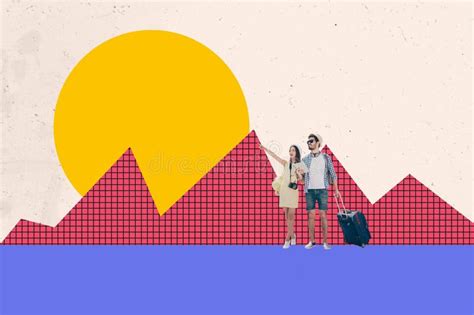 3d Collage Design Trend Artwork Sketch Of Travel Tourism International