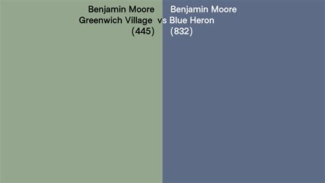 Benjamin Moore Greenwich Village Vs Blue Heron Side By Side Comparison