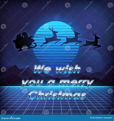 Christmas Illustration In Cyberpunk Style Stock Vector Illustration