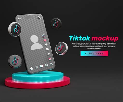 Premium Psd Tiktok Application Mockup Or Tiktok Profile Mockup