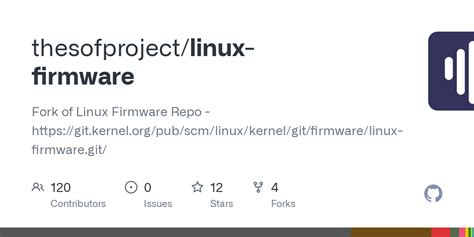 Github Thesofprojectlinux Firmware Fork Of Linux Firmware Repo