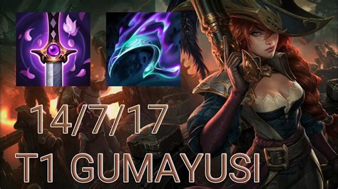 T Gumayusi Miss Fortune ADC VS Ezreal KR GrandMaster Patch YouTube