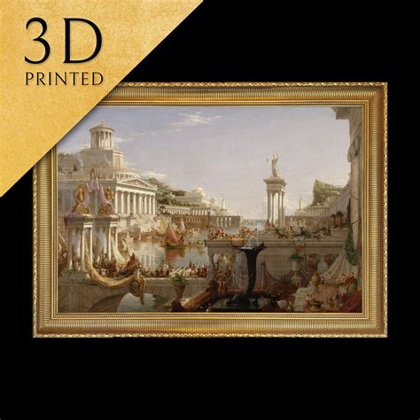 The Course Of Empire By Thomas Cole 3d Printed With Texture And Brush