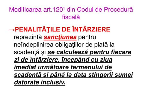 PPT M odifica rea art din Codul de Procedură fiscală PowerPoint Presentation ID