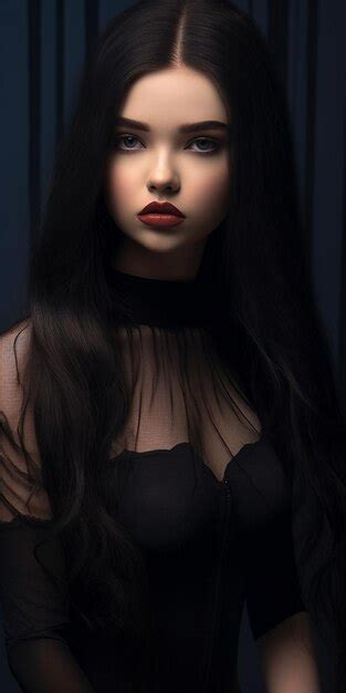 Premium Photo A Girl In A Dress At The Nightclub