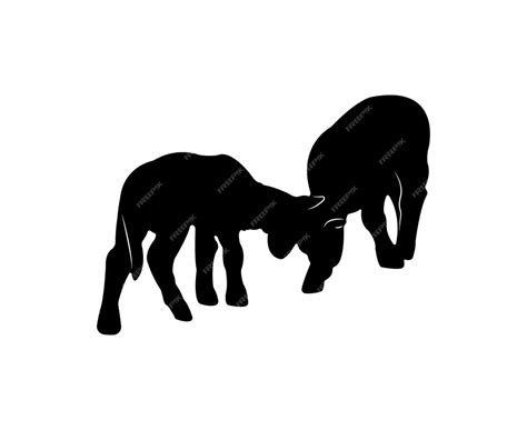 Premium Vector Vector Flat Sheep Silhouette Isolated On White Background