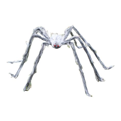 Giant Halloween Hairy Spider With Red Eyes Scary Realistic Simulated