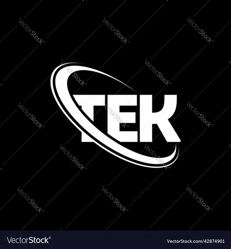 Tek Logo Letter Design Royalty Free Vector Image