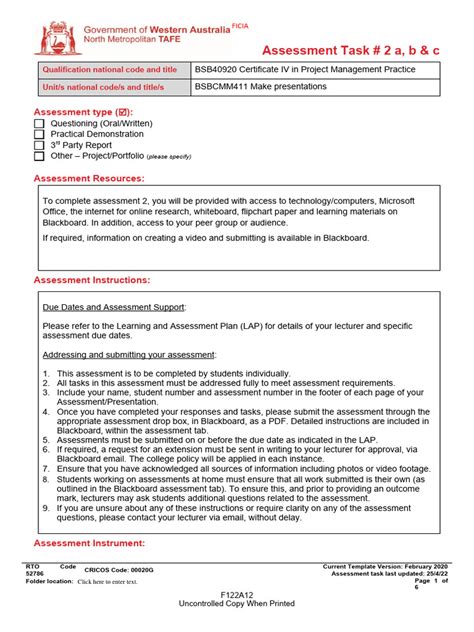 Bsbcmm411 Assessment Task 2 Part A B And C Pdf Project