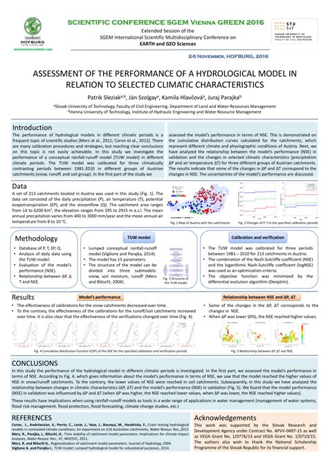 Pdf Assessment Of The Performance Of A Hydrological Model In Relation