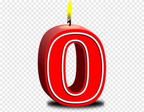 Red Number 0 Birthday Candle Birthdays Png PNGEgg