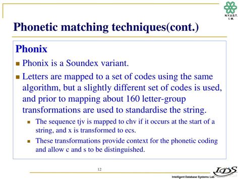 Ppt Phonetic String Matchinglessons From Information Retrieval