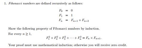 solved 1 fibonacci numbers are defined recursively as