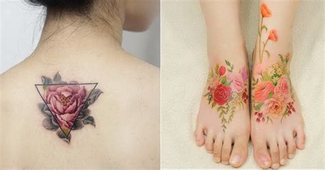 Цветочные татуировки напоминающие акварели 9 восхитительных идей