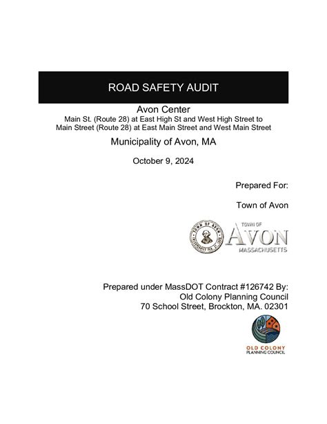 Road Safety Audit Old Colony Planning