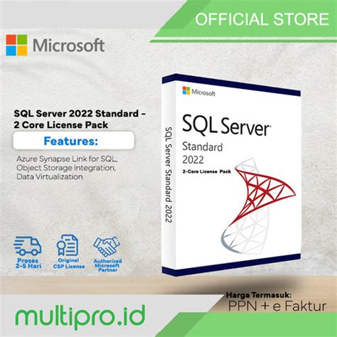 Promo Microsoft Sql Server Standard Core Core License Pack Csp