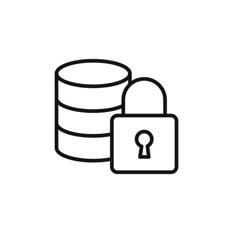 Secure Data Base Icon Logo Sign Outline 47567827 Vector Art At Vecteezy