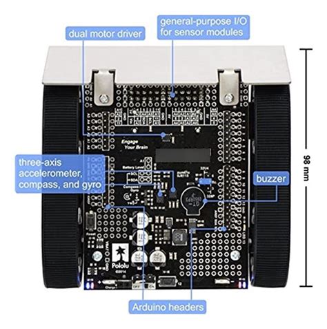 Robot Zumo Para Arduino V1 2 Montado Con Motores De 75 1 Cuotas Sin