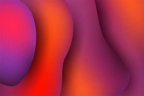 추상 유체 거품 색상 그라데이션 배경입니다 미래형 다채로운 모양 디자인 0명에 대한 스톡 벡터 아트 및 기타 이미지 0명 3차원 형태 가리기 Istock