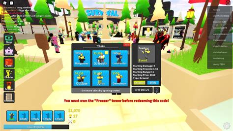 Awesome New Code In Tower Defense Simulator Roblox YouTube