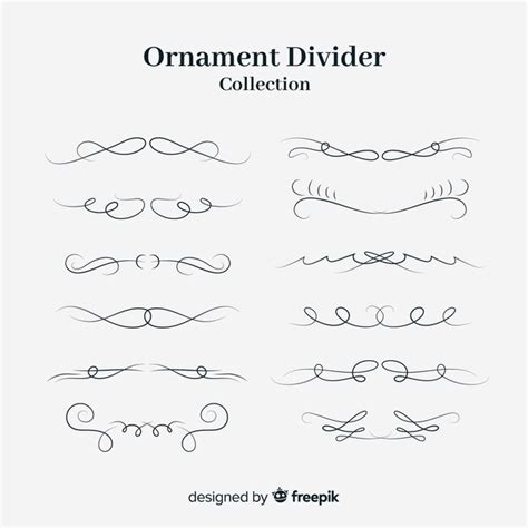 Free Vector Ornamental Text Dividers Collection