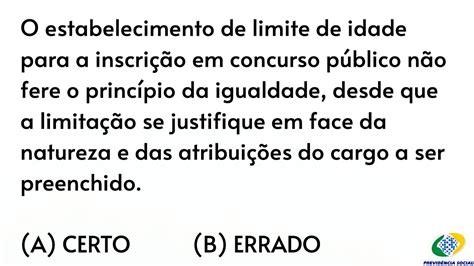 Questão Da Banca Cebraspe Direito Constitucional Concurso Inss 2022