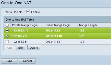 RV320 및 RV325 VPN Router Series에서 NAT One to One Network Address Translation 구성 Cisco